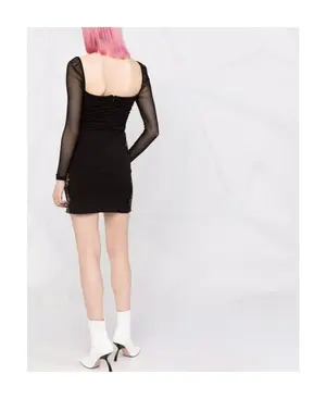 SELF-PORTRAIT Jersey And Lace Mini Dress