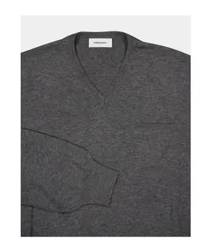 FERRAGAMO V-neck Knitted Jumper - Gray