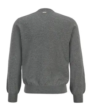 FERRAGAMO V-neck Knitted Jumper - Gray