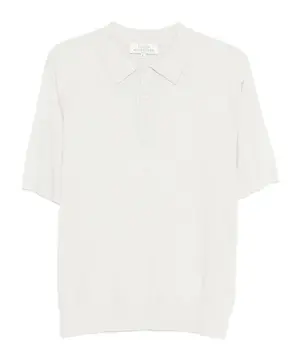 Studio Nicholson Short-sleeved Polo Shirt - White