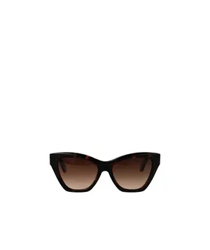 Roberto Cavalli Logo Plaque Cat Eye Sunglasses - Black