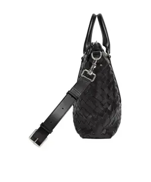 Bottega Veneta Intrecciato Zipped Briefcase - Black