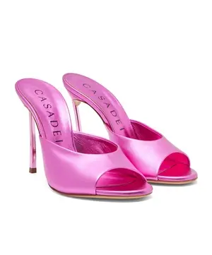 Casadei Blade Flash Peep-toe Mules