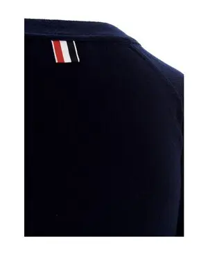 Thom Browne 4-bar V-neck Cardigan - Navy Blue