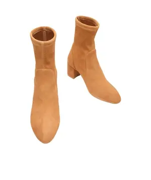 STUART WEITZMAN Yuliana Block Heeled Sock Boots - Hazel