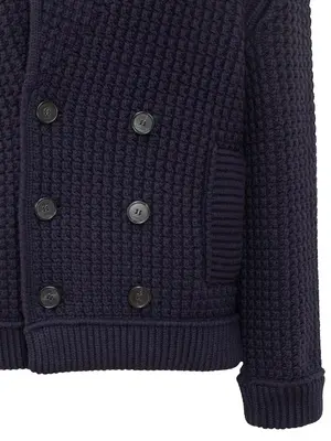 LANVIN Double-breasted Chunky Knit Cardigan