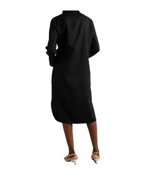 JIL SANDER Long Sleeve Collared Shirt Dress With Waist Tie