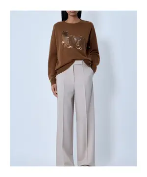 Max Mara Oversized Sequined Jumper - Brown