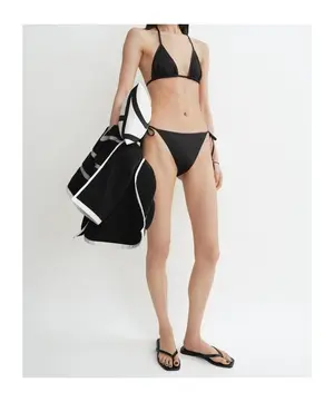 TOTEME Pointelle-knit Triangle Bikini Top