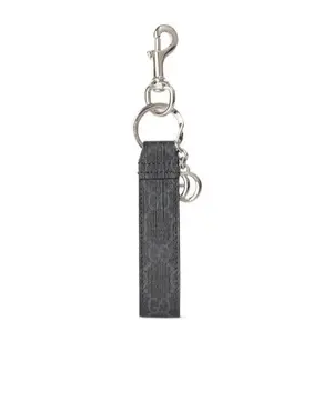 Gucci Logo Plaque Monogrammed Keychain