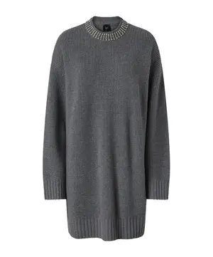 Pinko Embellished Crewneck Knit Mini Dress