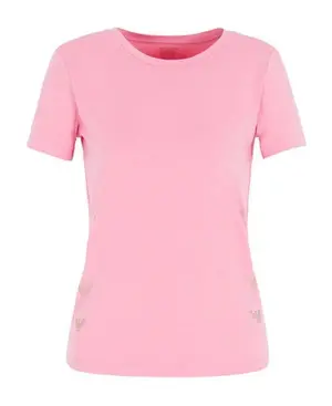 EA7 T-shirt With Round Neck And Short Sleeves - Pink