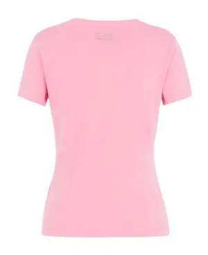 EA7 T-shirt With Round Neck And Short Sleeves - Pink