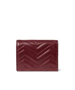 Gucci Gg Marmont Card Case Wallet - Red