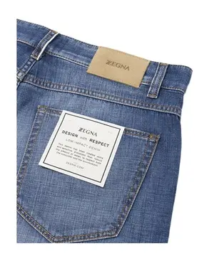 Zegna Middle Waist Straight Leg Jeans