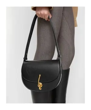 Burberry Small Bridle Foldover-top Crossbody Bag - Black