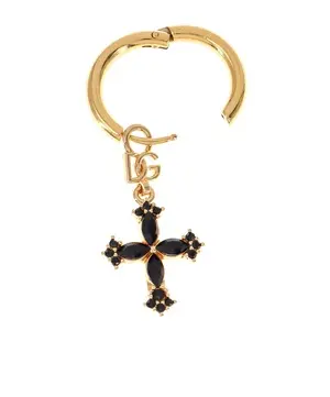 Dolce & Gabbana Embellished Cross Hoop Earrings