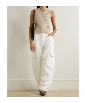 THE FRANKIE SHOP Maesa Asymmetric Canvas Vest