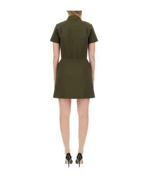 Theory Short-sleeved Button-up Mini Dress - Multicolor