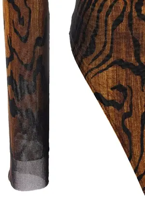JEAN PAUL GAULTIER Double Layer Wood-print Bodysuit