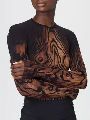 JEAN PAUL GAULTIER Double Layer Wood-print Bodysuit