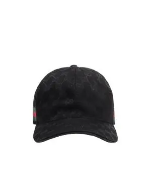 Gucci Gg Monogram Baseball Cap - Black