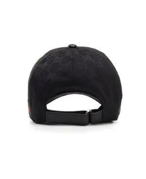 Gucci Gg Monogram Baseball Cap - Black