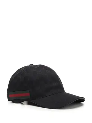 Gucci Gg Monogram Baseball Cap - Black