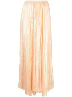 FORTE_FORTE Jacquard Flared Skirt - Nude