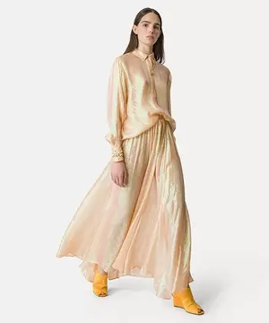 FORTE_FORTE Jacquard Flared Skirt - Nude