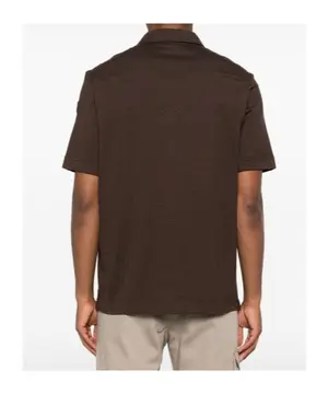 Moncler Cotton Cashmere Polo Shirt - Black