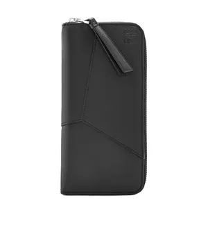 Loewe Puzzle Zipped Open Wallet - Black