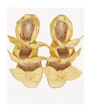 Red Valentino Open Toe Knot Detail High Heel Sandals