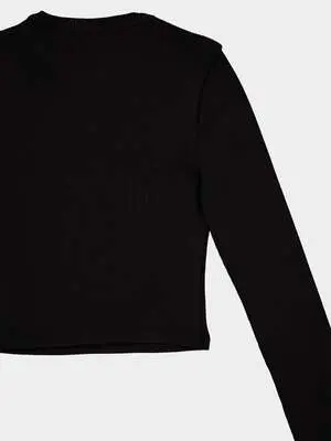 Prada Long-sleeved Cropped Top