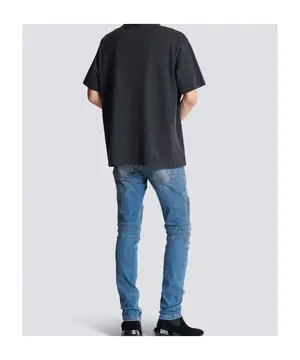 Balmain Vintage Logo Embroidered T-shirt - Black