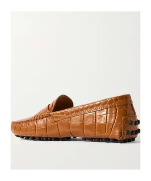 TOD'S Round Toe Embossed Loafers