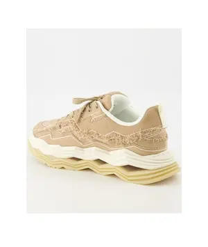 IRO PARIS Lace Up Distressed Sneakers - Nude