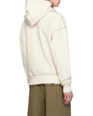 Ami Logo Embroidered Drawstring Hoodie