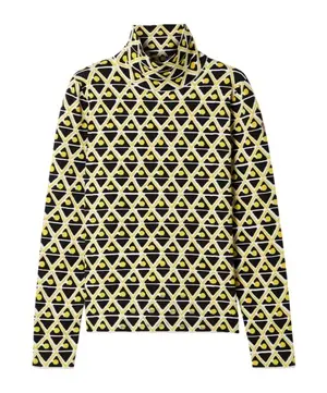 Moncler Long-sleeved Knitwear Patterned High-neck Pullover