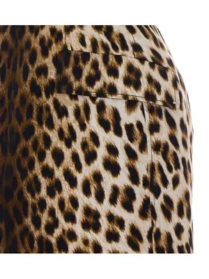 Sportmax Lonza Leopard Printed Midi Dress - Brown