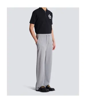 Balmain Logo Patch Straight-leg Trousers
