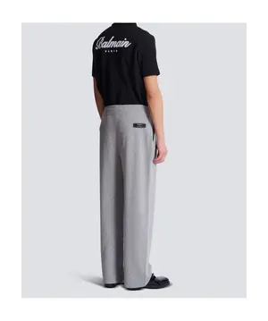 Balmain Logo Patch Straight-leg Trousers