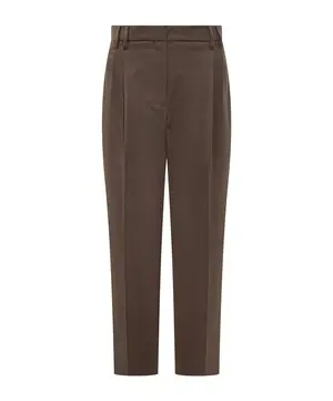 Brunello Cucinelli Pleated-front Tailored Trousers - Brown