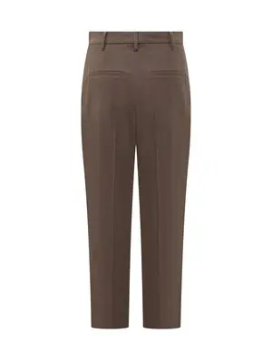 Brunello Cucinelli Pleated-front Tailored Trousers - Brown