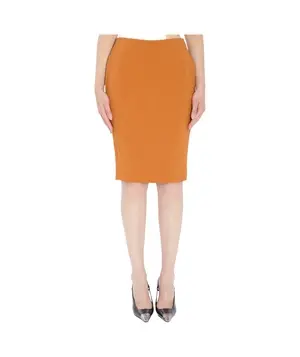 Saint Laurent Mid-rise Pencil Skirt - Orange