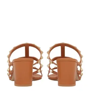 Valentino Garavani Rockstud Open Toe Sandals - Brown