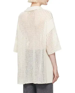 LISA YANG Lei Open-knit Cashmere Top