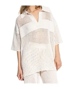 LISA YANG Lei Open-knit Cashmere Top