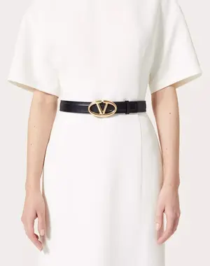 Valentino Garavani Vlogo Signature Reversible Belt - Black/brown