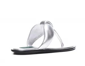 Emilio Pucci Metallic-effect Thong Sandals - Silver